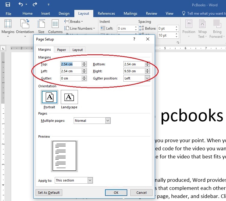 Microsoft Word Tutorial Applying Page Margins