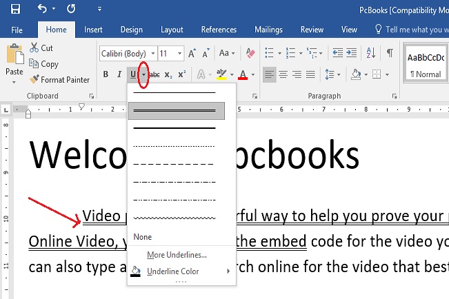 Microsoft Word Tutorial Bold Italic And Underline