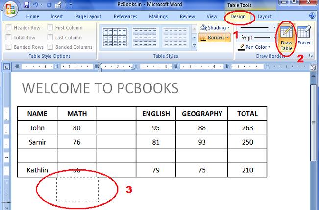 MS Word Tutorial Insertion And Deletion Of Column Row And Cell